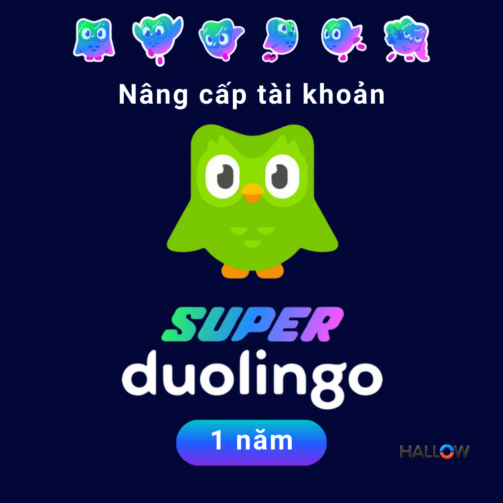 Nâng cấp tài khoản Duolingo Super – Tạp hóa Hallow